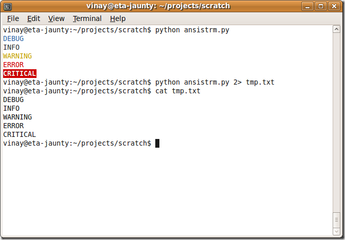Plumber Jack: Colourising logging output in terminals